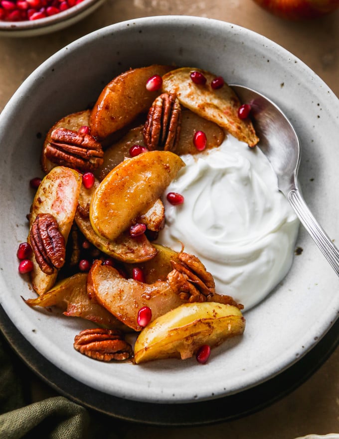 Simple Spiced Baked Fruit (Apples & Pears) | Walder Wellness, RD