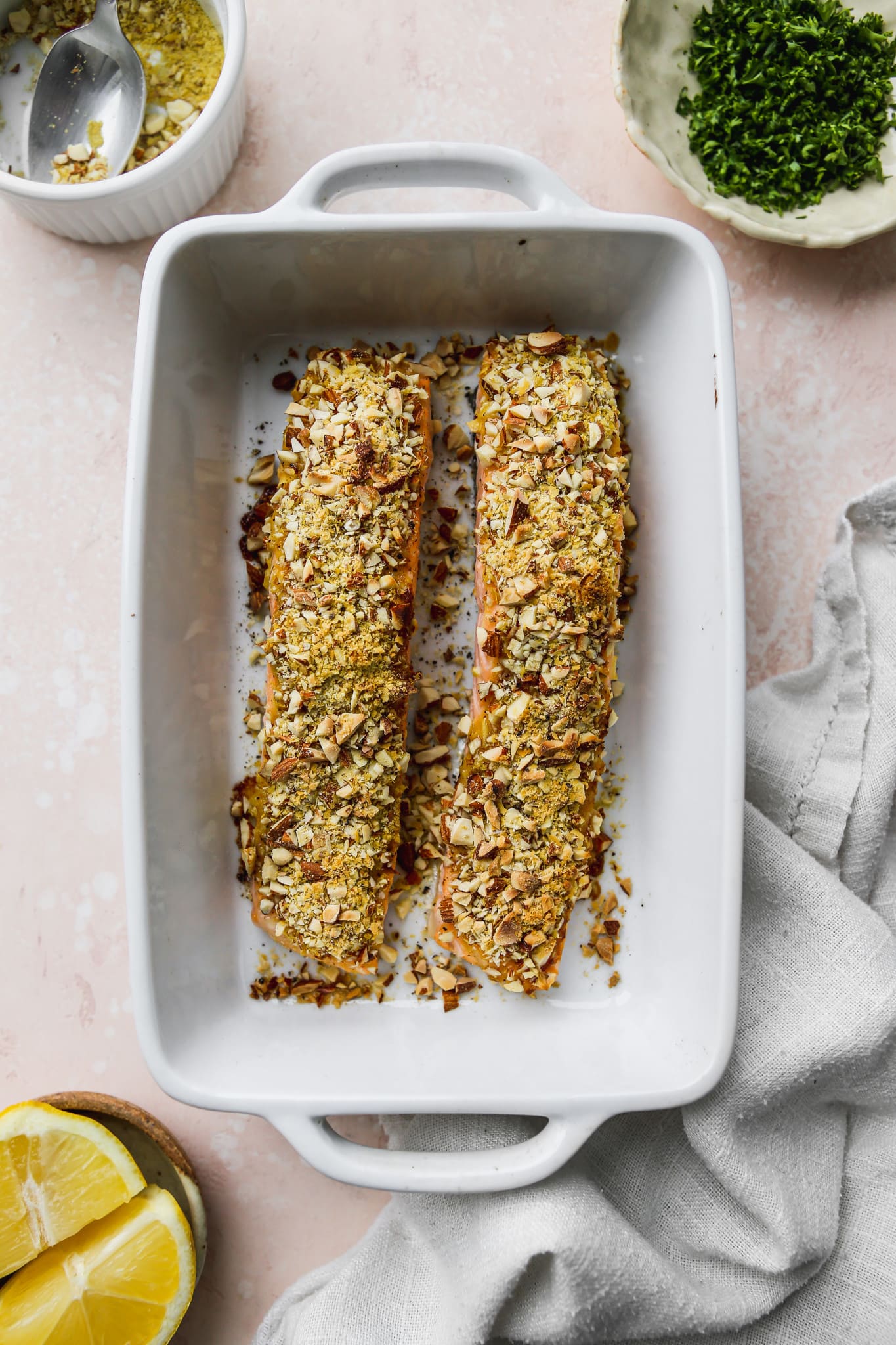 Almond Crusted Salmon (Oven-Baked) | Walder Wellness, RD