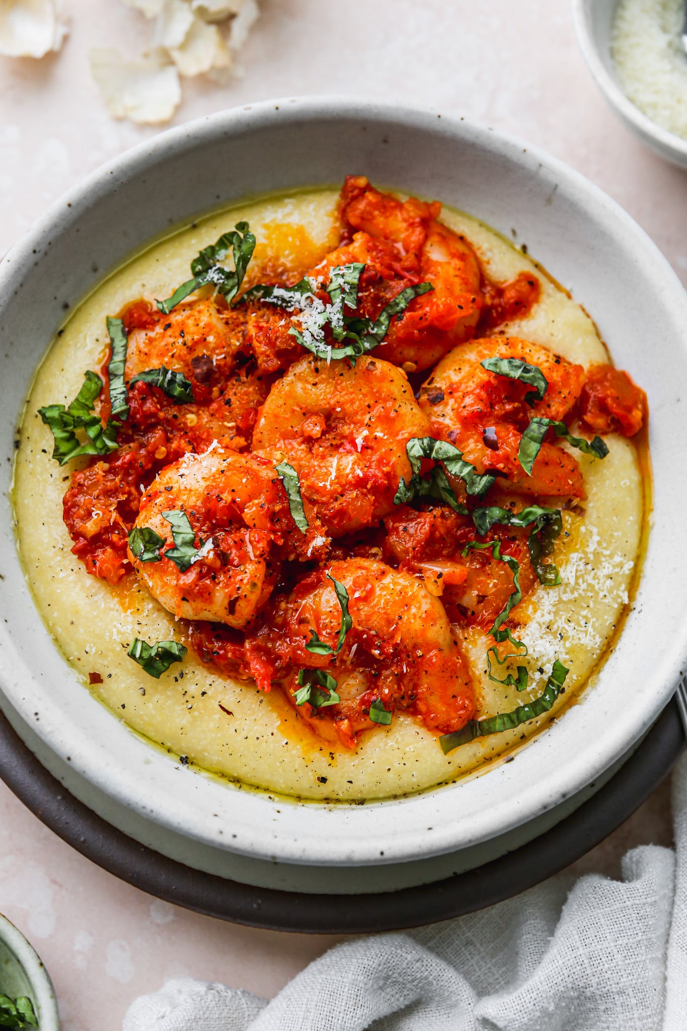 Harissa Shrimp & Polenta (Healthy & Easy!) | Walder Wellness, RD