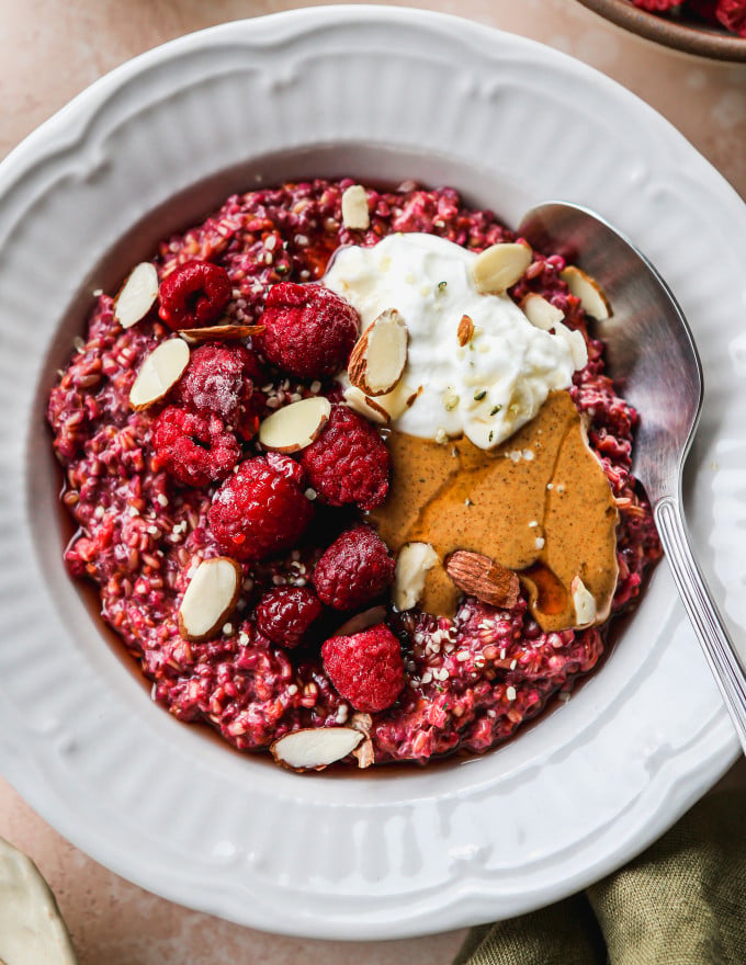 Raspberry Oatmeal (Simple, Healthy & Filling!) | Walder Wellness, RD